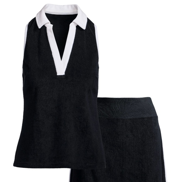 Boston Proper | Skirts | Boston Proper Black And White Terry Cloth ...